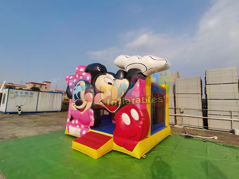 OEM/ODM Pink Mickey Mouse Castle Inflatable Bounce House
